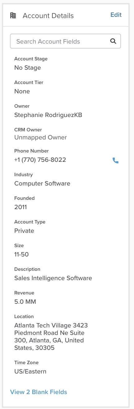 Edit Account Details