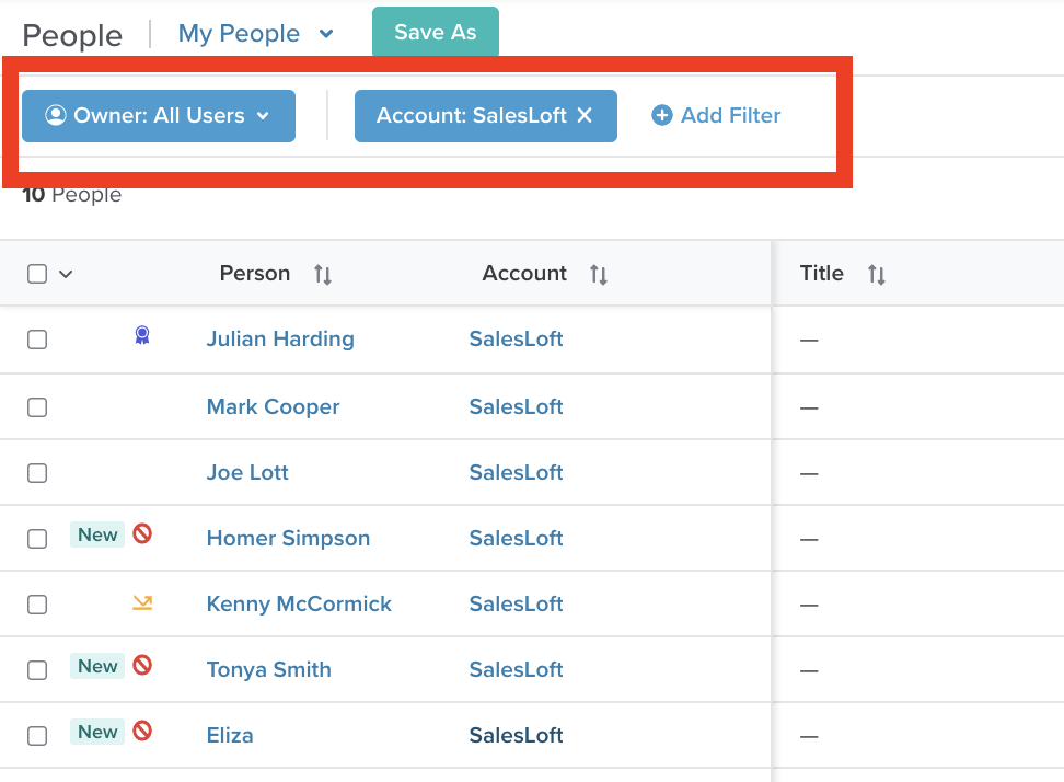Select Account Actions from the Accounts Page
