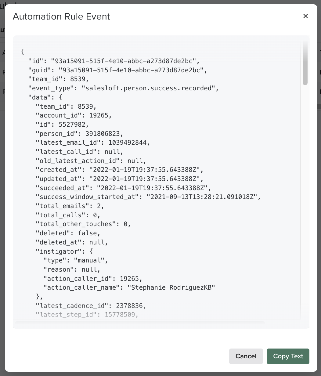 Automation Rule Logs