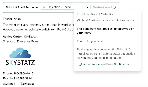 Email Sentiments Overview