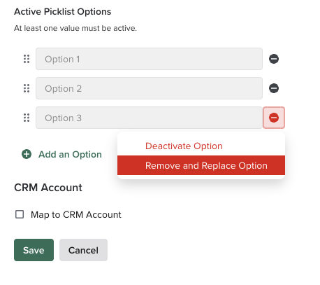 Create a Custom Picklist on an Account or Person Record