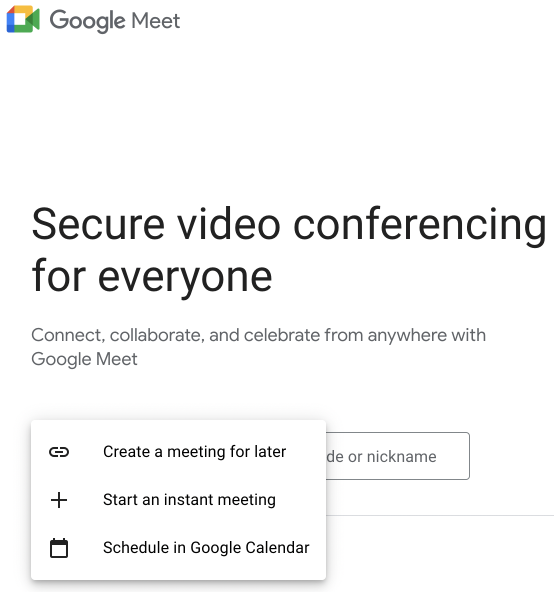 Conversations Google Meet Integration