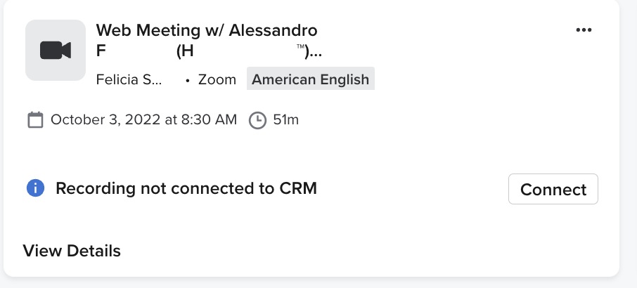Conversations Zoom API Integration Recording Tiles