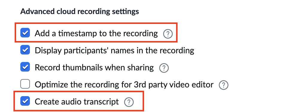 Conversations Zoom API Integration