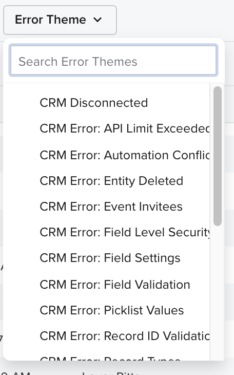 View CRM Sync Logs