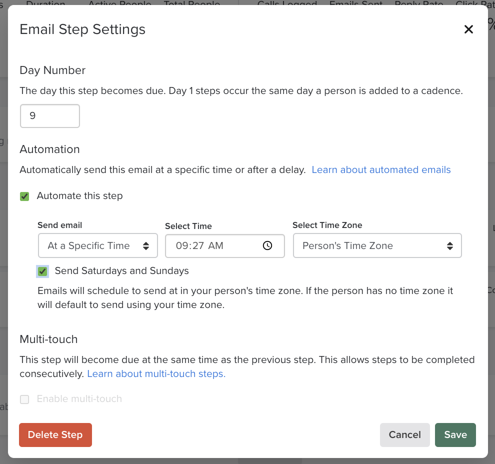 Add an Email Step