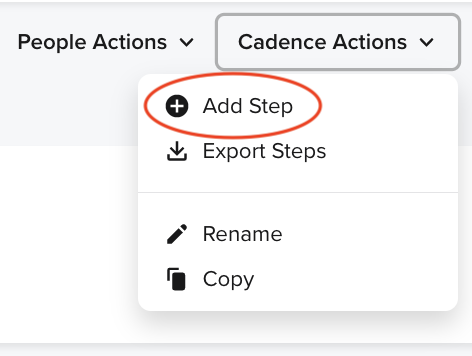 Add a Cadence Step