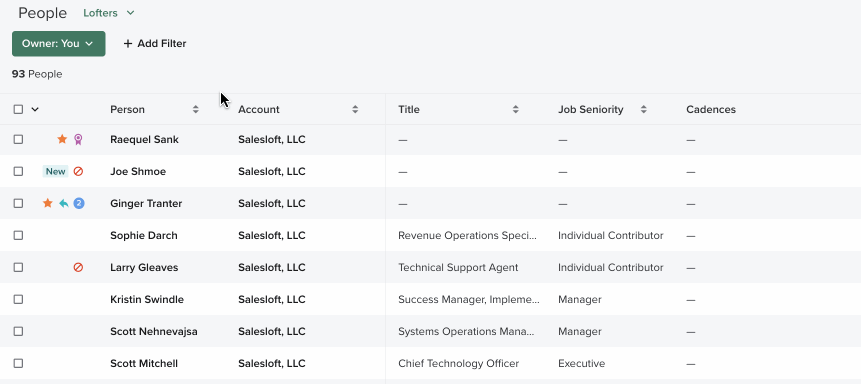 Update Job Seniority