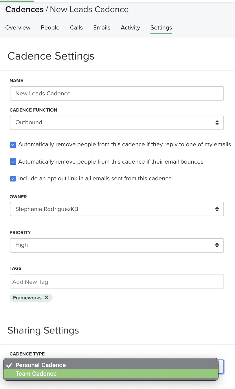 Complete Team Cadences Guide