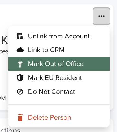 Mark a Person as Out Of Office (OOO)