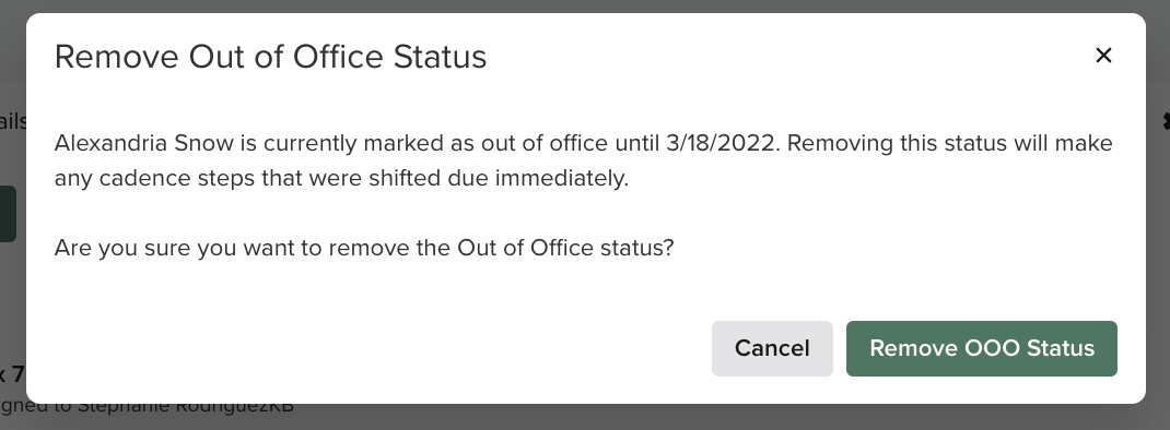 Out Of Office (OOO) Detection