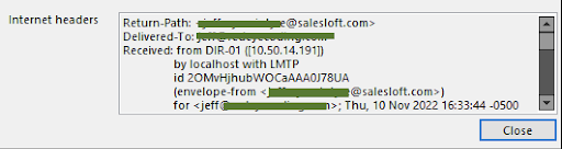 Pulling Email Headers