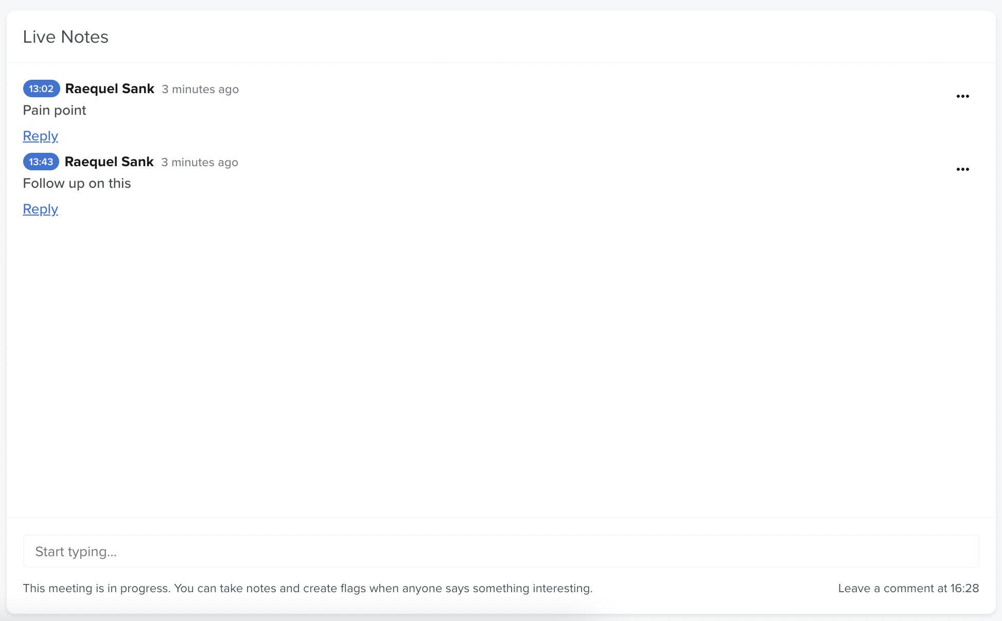Live Notes During Your Meeting