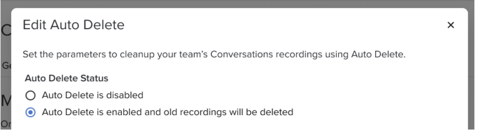 Manage Conversations Storage