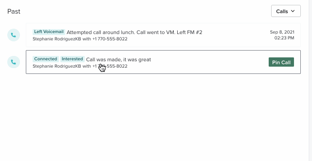 Person Profile Activity Feed