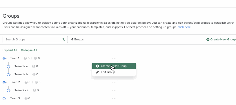 Manage Groups and Hierarchy