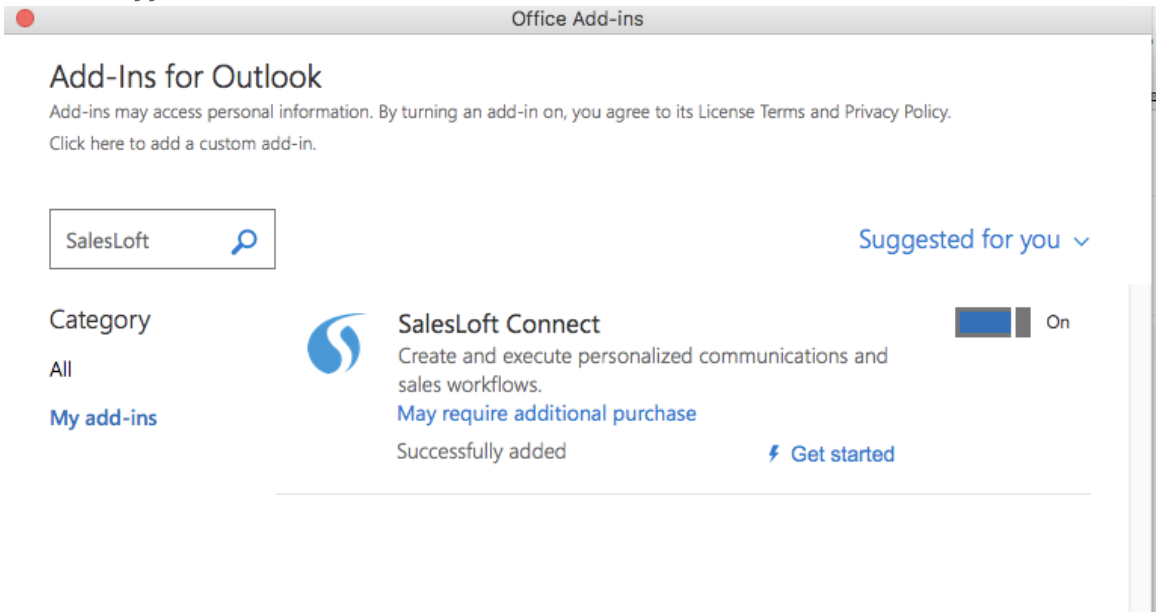 Salesloft Connect for Outlook - Windows and Mac