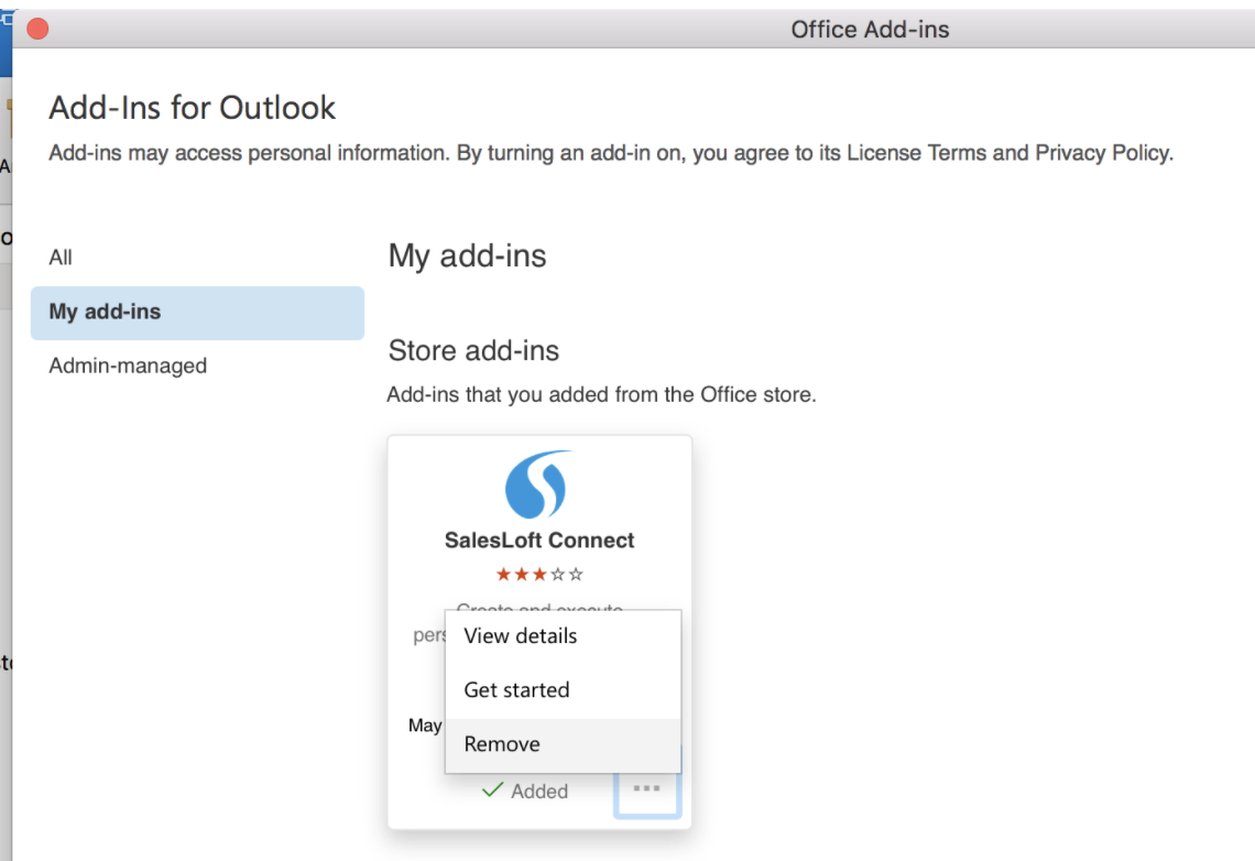 Salesloft Connect for Outlook - Windows and Mac