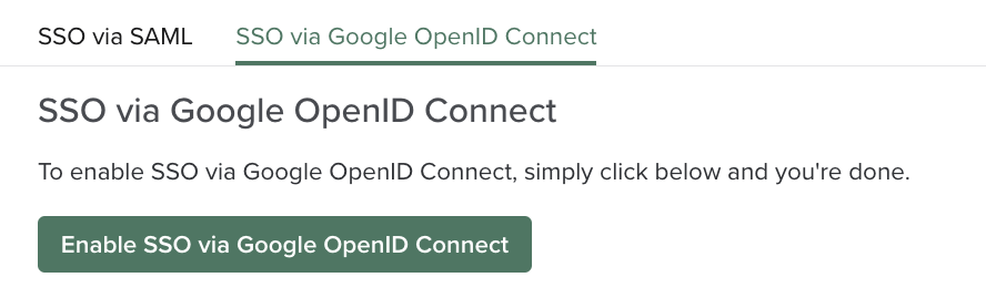 Manage Single Sign-On