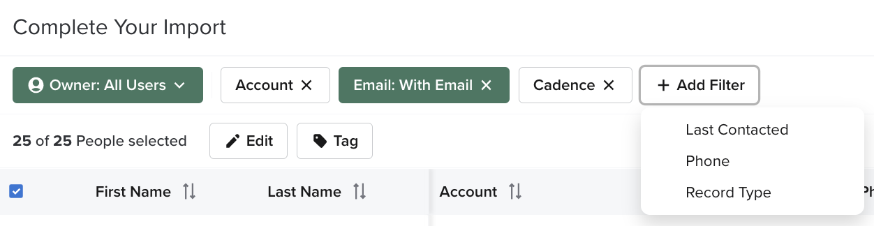 Import People from a CSV