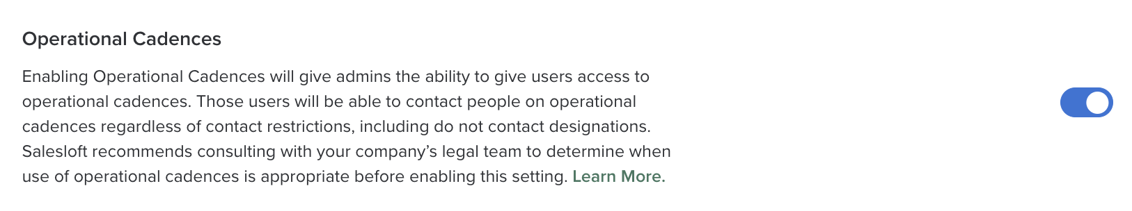 Manage Operational Cadences