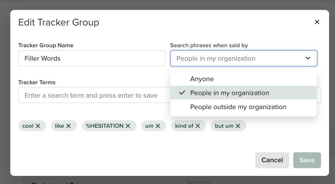 Manage Tracker Settings