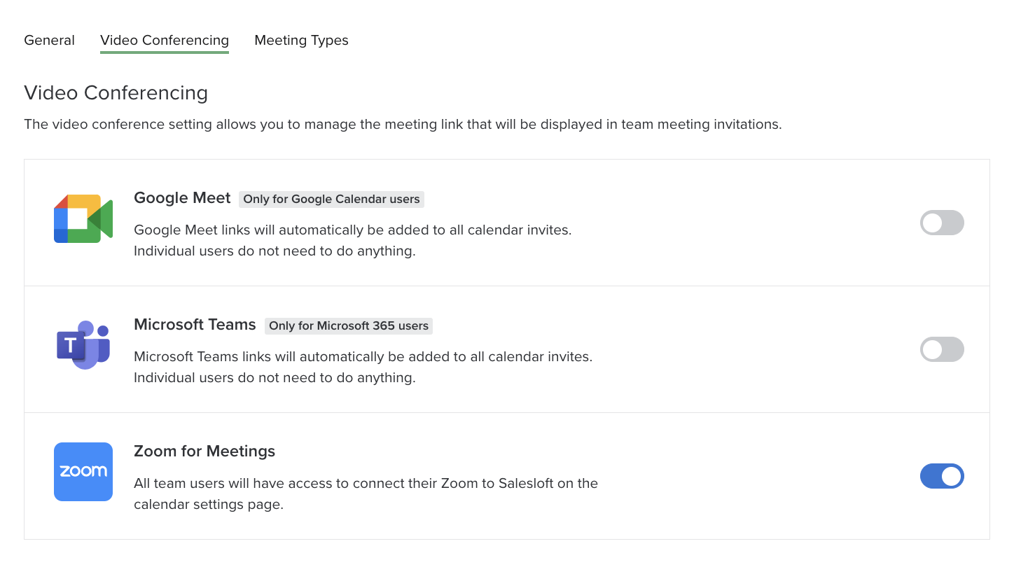 Manage Video Conferencing