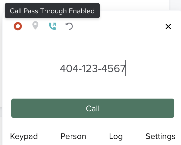 Pass Through Calls