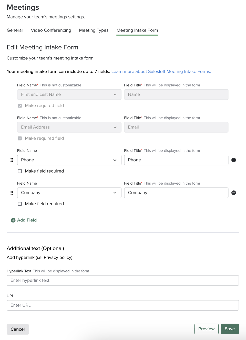 Manage Your Team's Meeting Intake Form