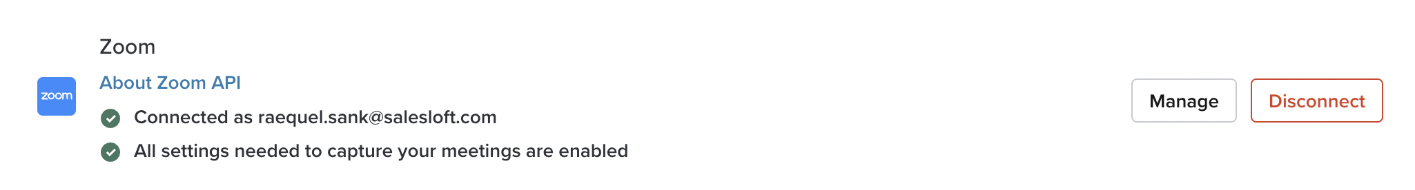 Conversations Zoom API Integration