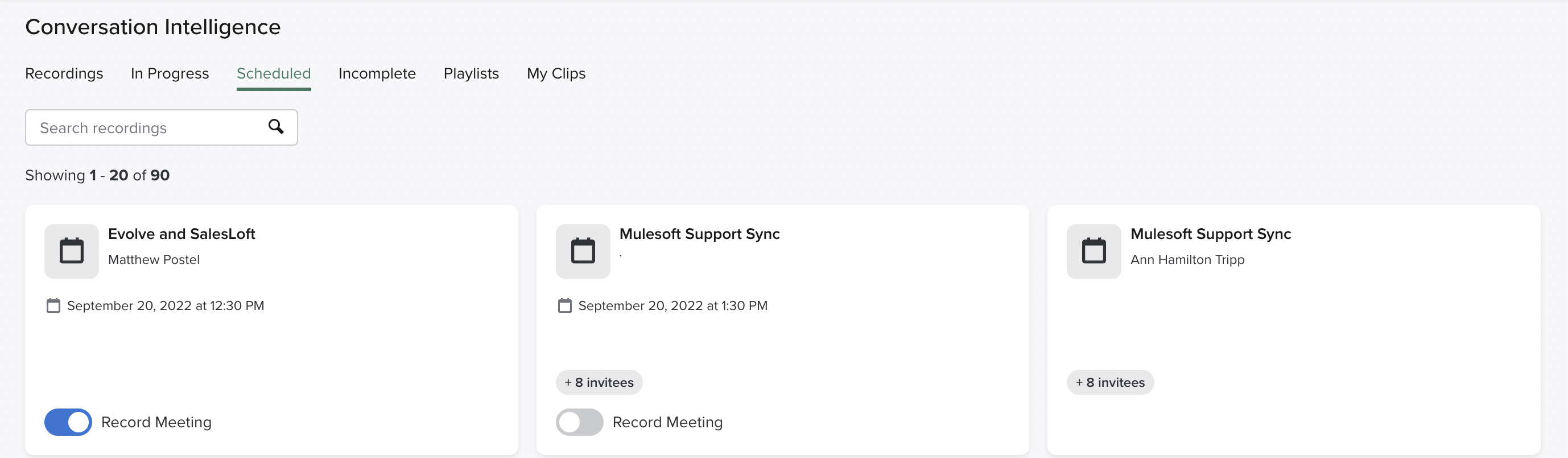 Conversations Zoom API Integration