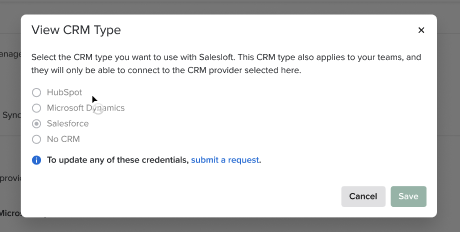 Manage CRM Team Settings