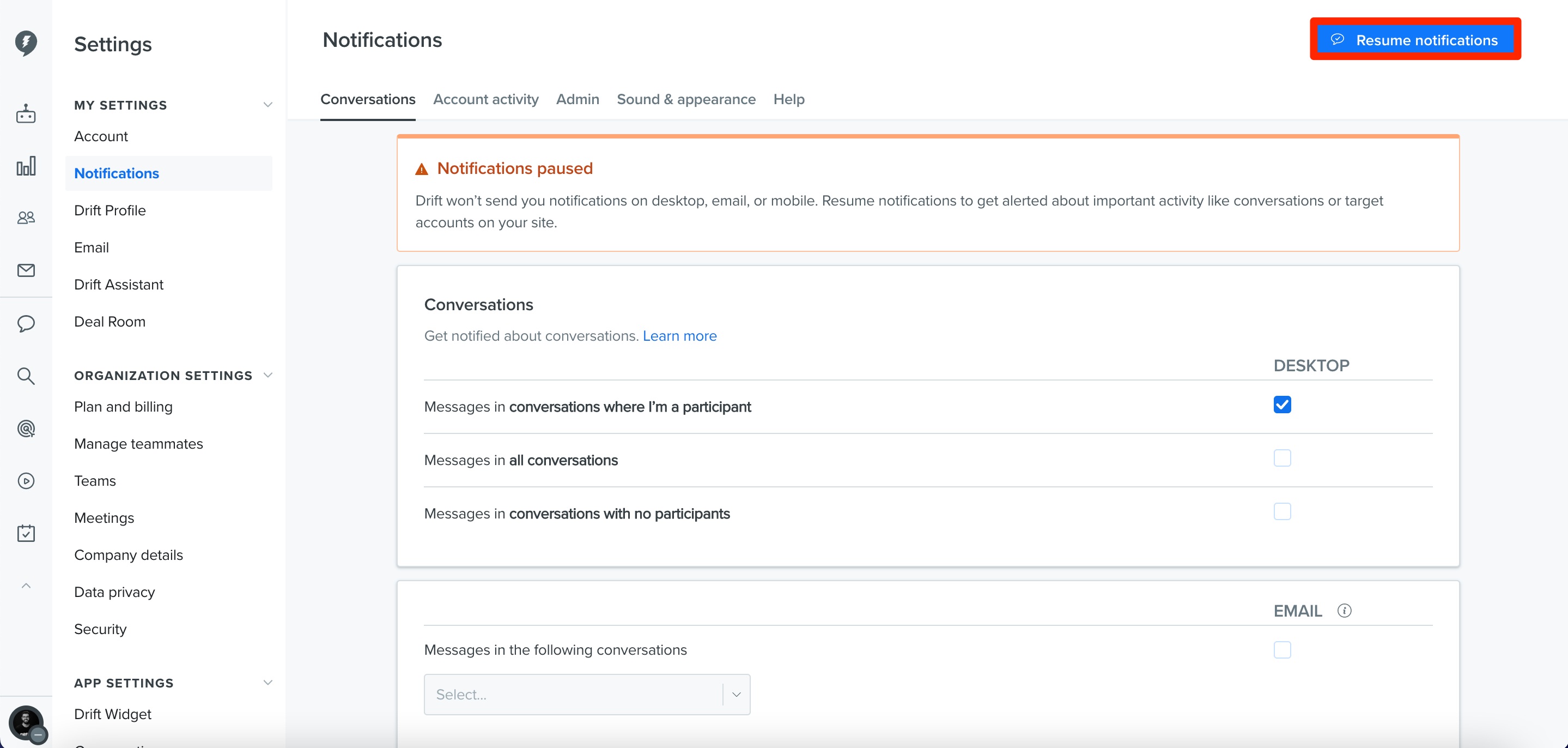 Drift - Troubleshooting Notifications