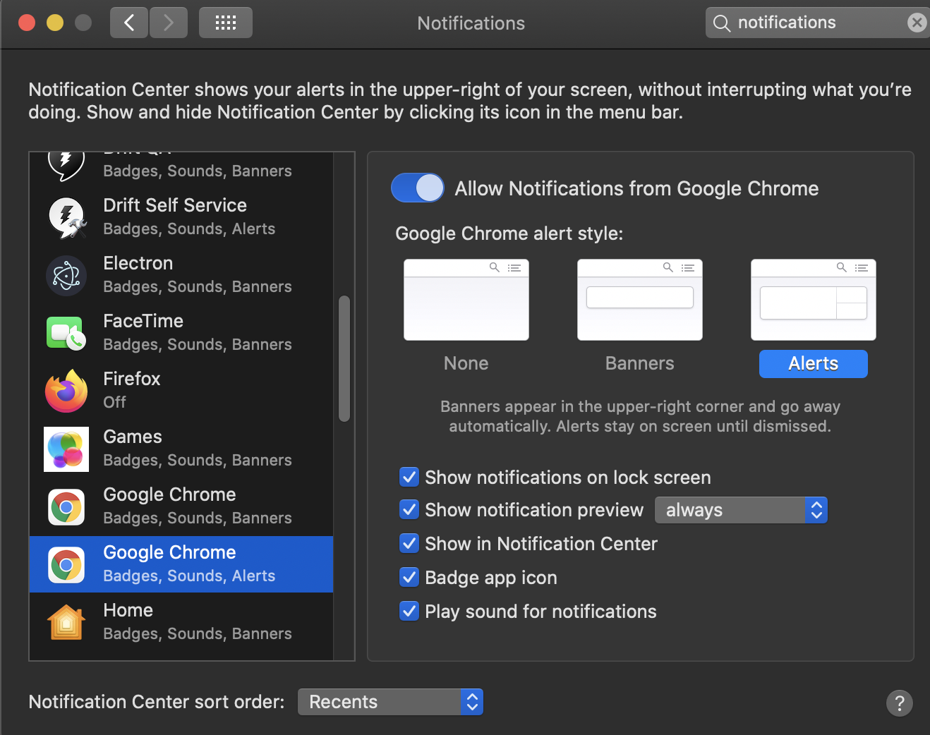Drift - Troubleshooting Notifications