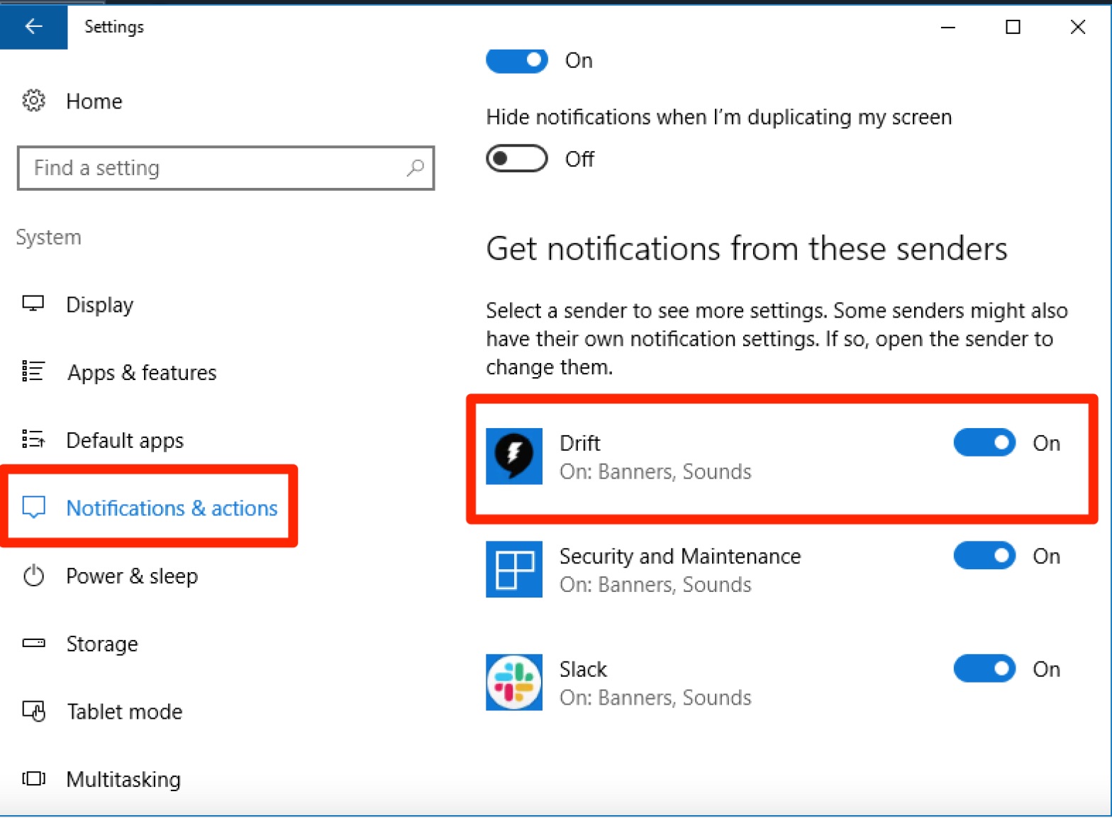Drift - Troubleshooting Notifications