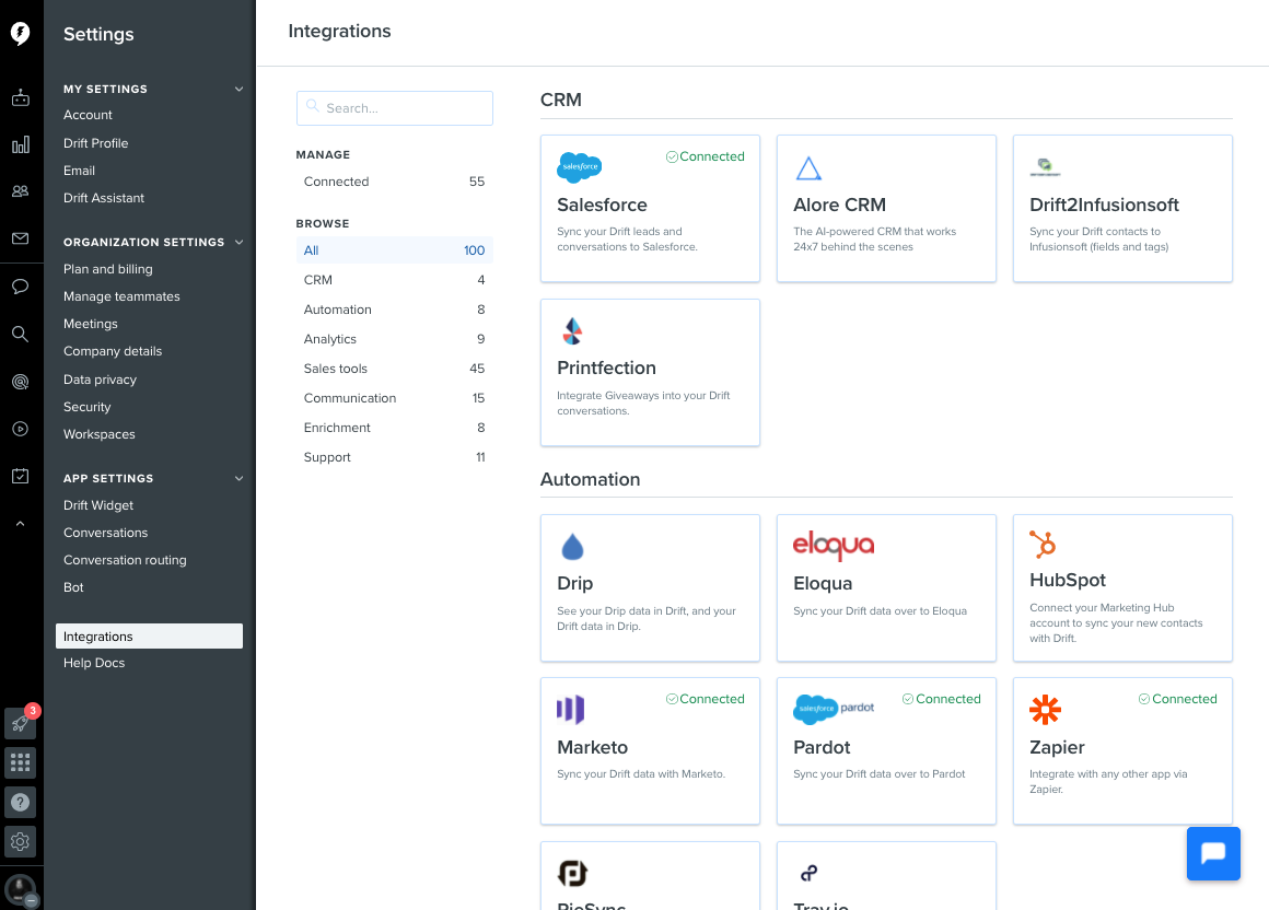 Drift - 3rd Party Integration Guide