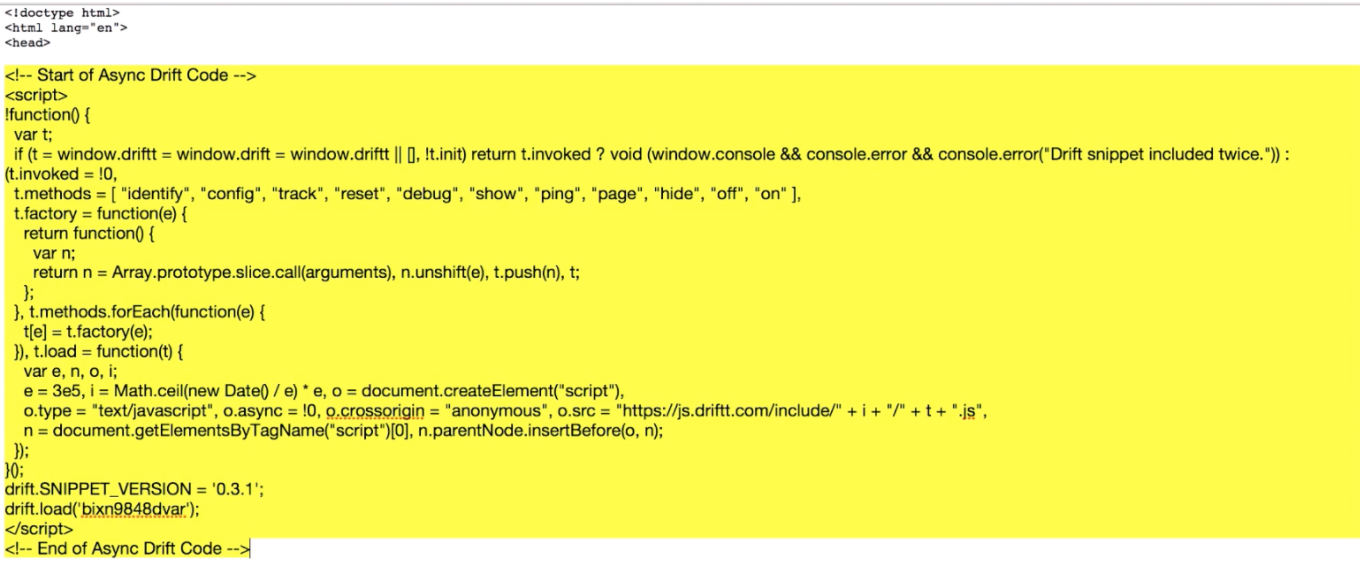 Drift - How To Install Drift On Your Website Using Javascript