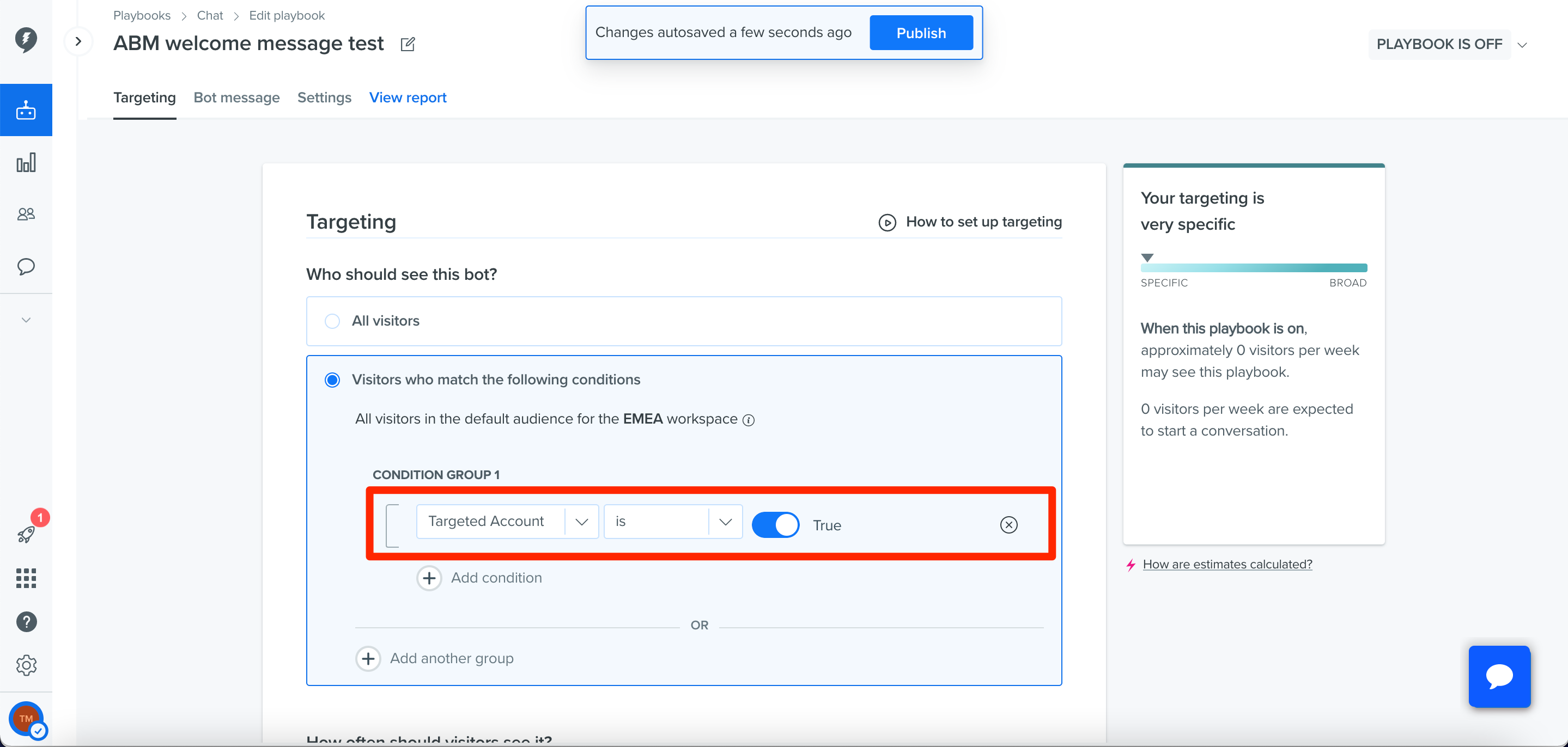 Drift - How to use Display Conditions To Target Your ABM Accounts