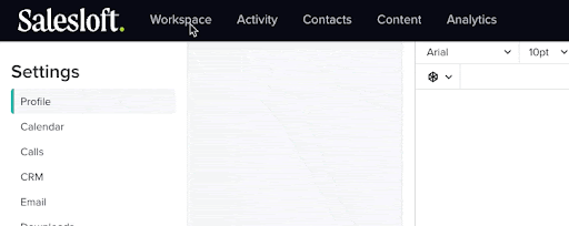 Salesloft Search and Navigation