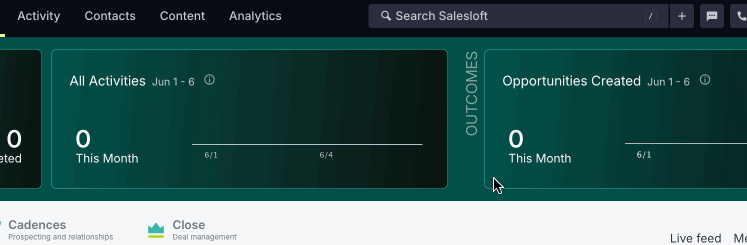 Salesloft Search and Navigation