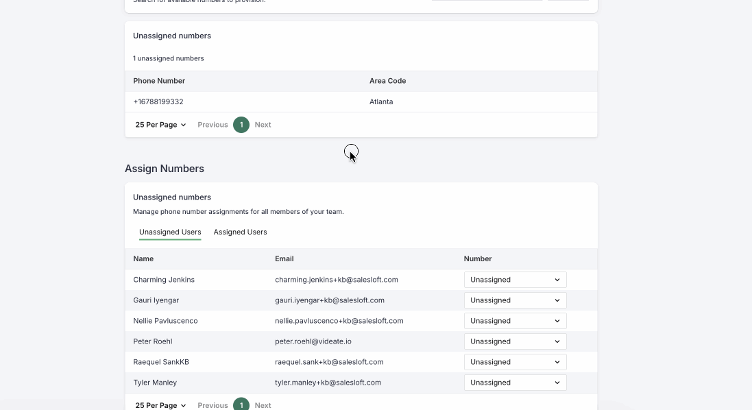 Manage Team Dialer Settings