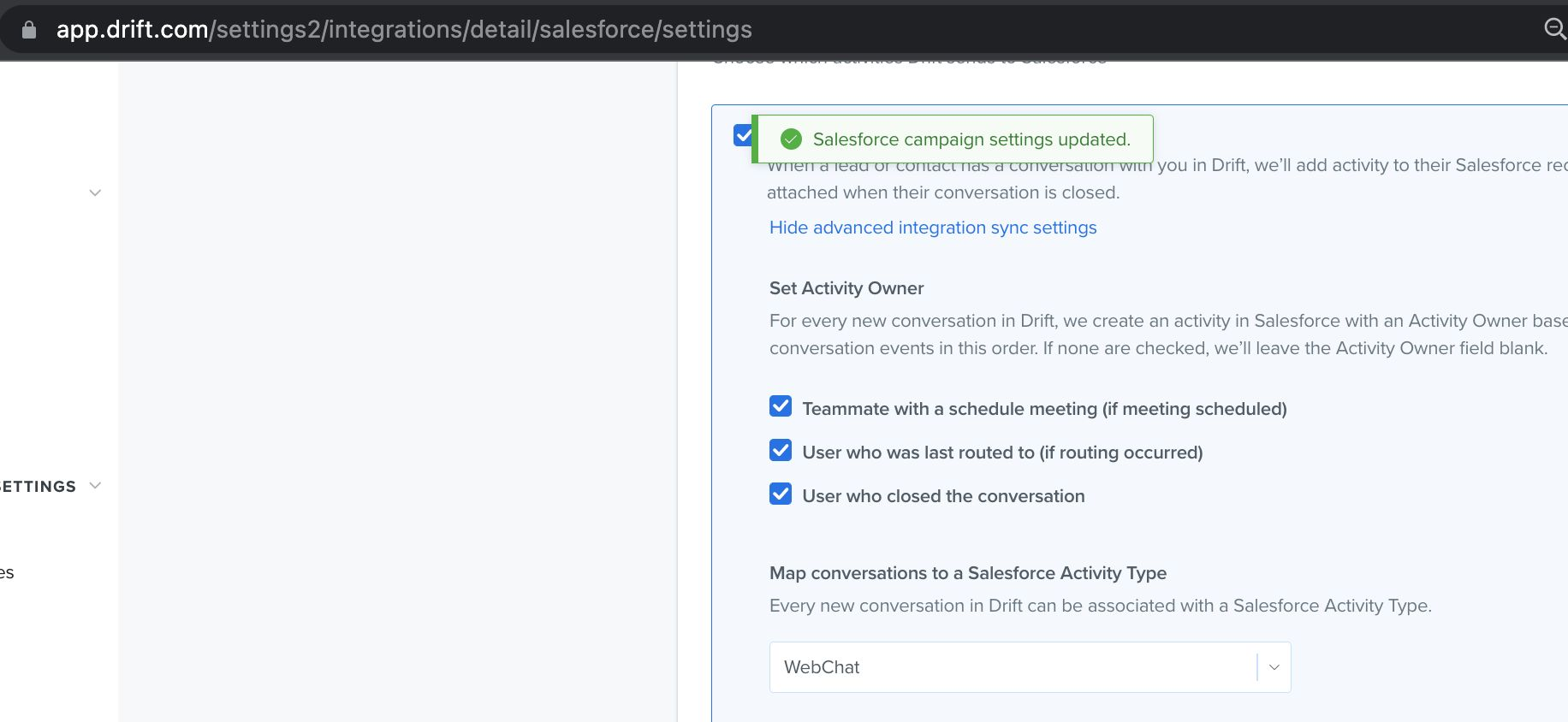 Drift - Integrating Drift with Salesforce