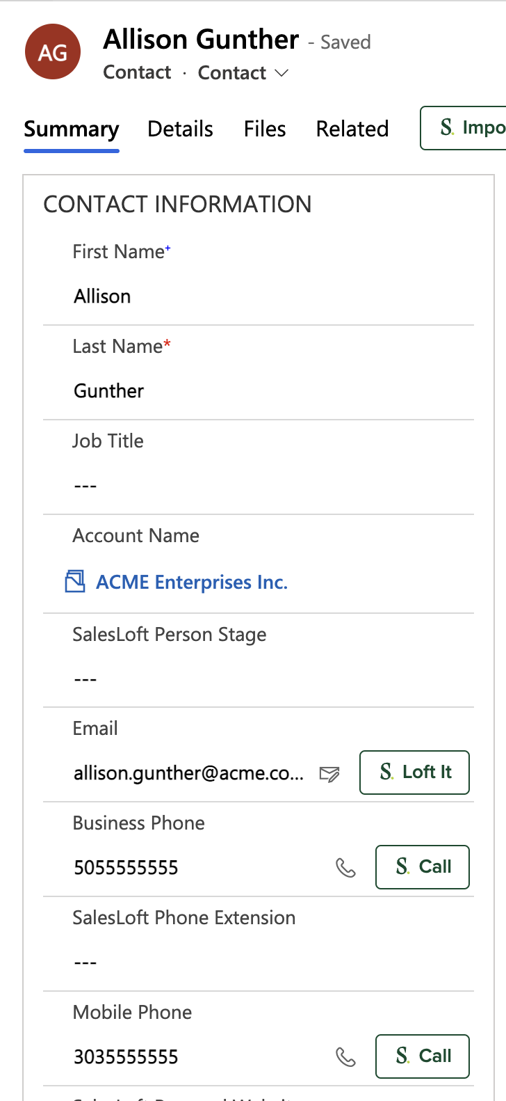 Salesloft Connect for Dynamics
