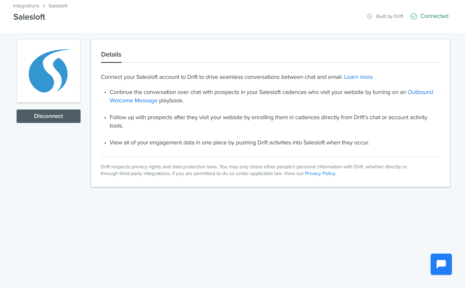 Drift - How to set up Salesloft with Drift