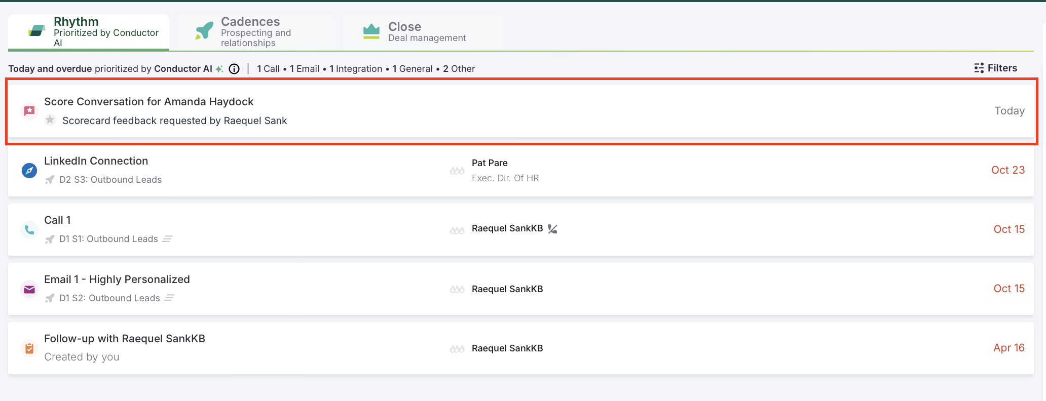 Request a Conversation Score