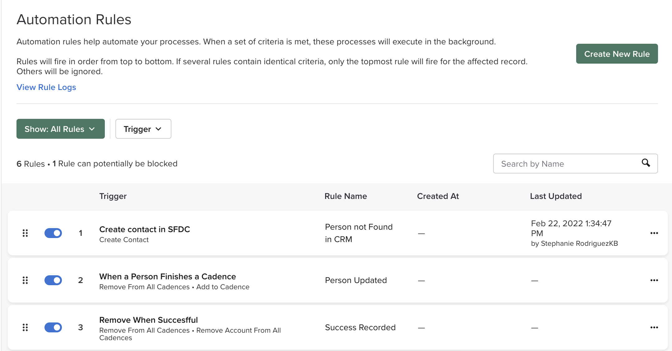 Create an Automation Rule