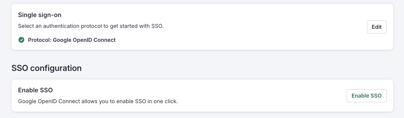 Manage Single Sign-On