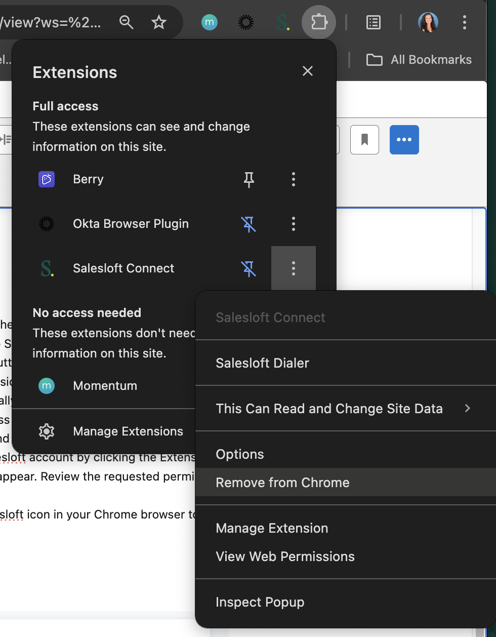 Download the Salesloft Chrome Extension