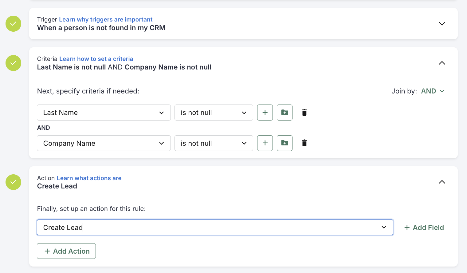 Resolving Unlinked People: Creating Leads or Contacts in CRM