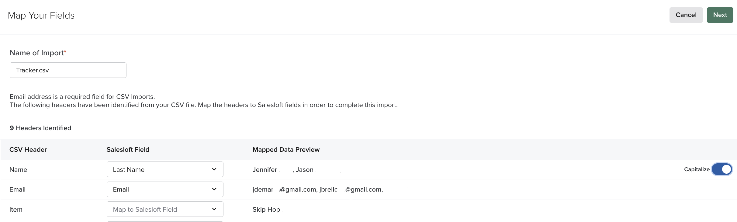 Import People from a CSV
